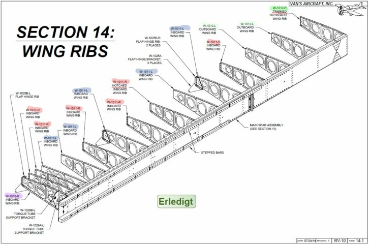 Section 14 WING RIBS Total Hours: 44 - rv-10.de